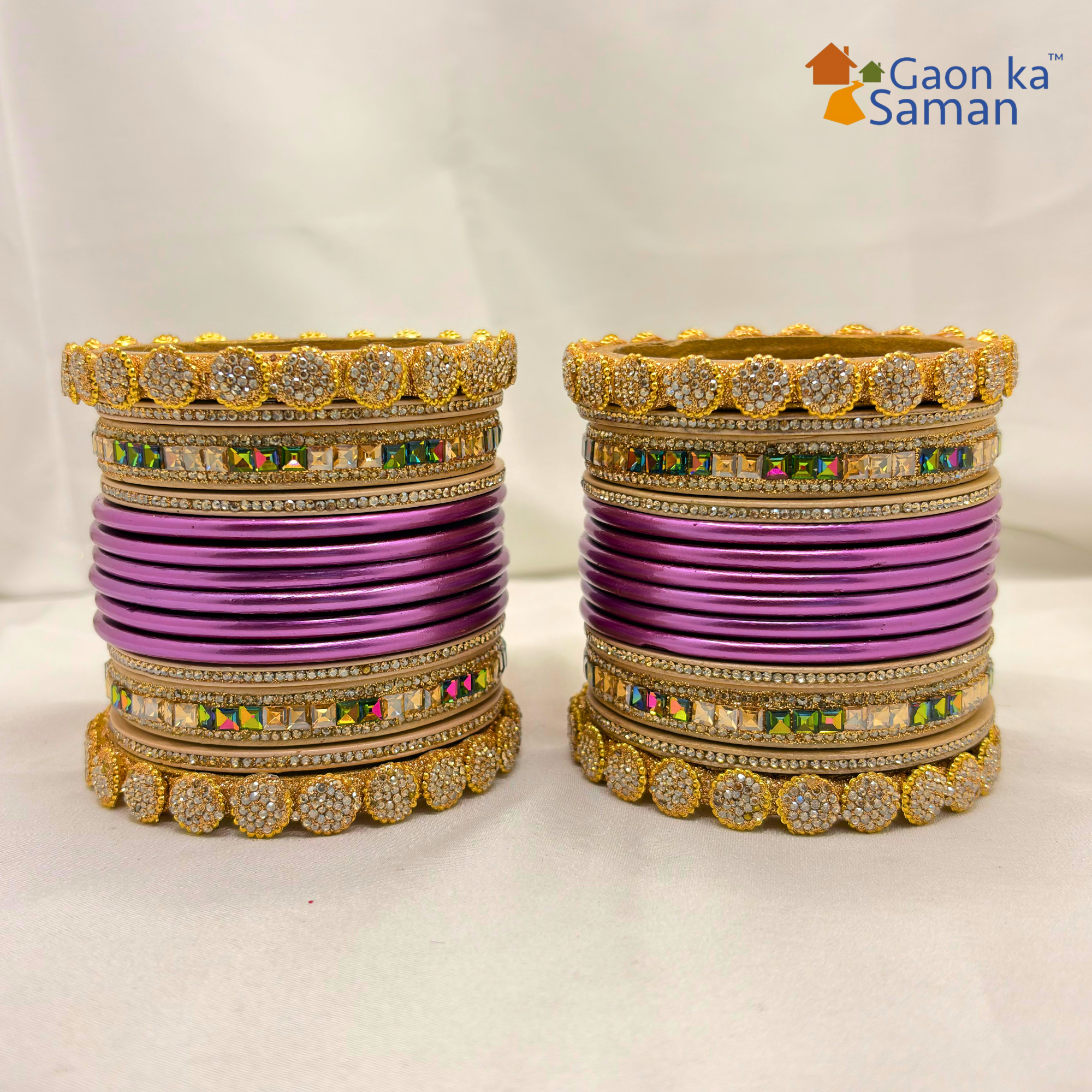 Traditional Rajasthani Rajwadi Lac Bridal Bangles set with latest Desi ...