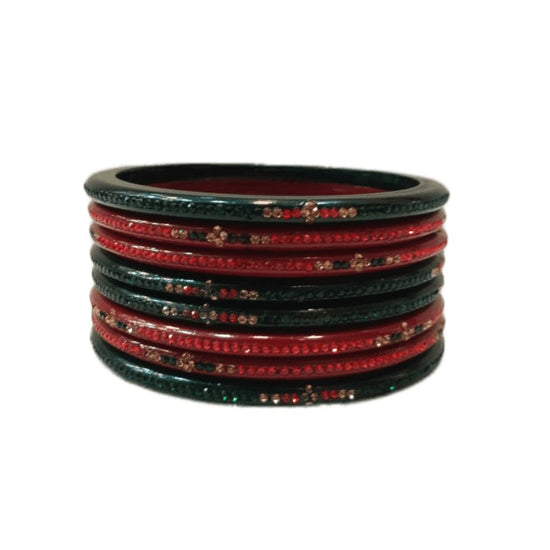 single line churi set red green