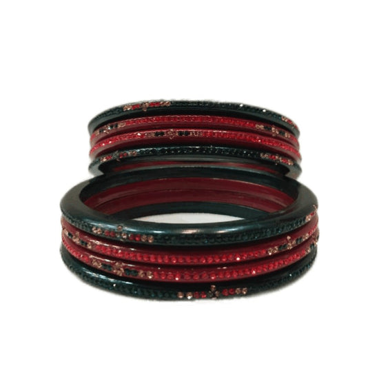 single line churi set red green